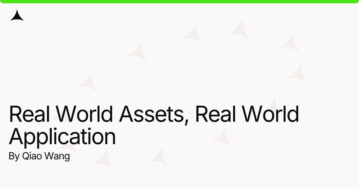 Real World Assets, Real World Application